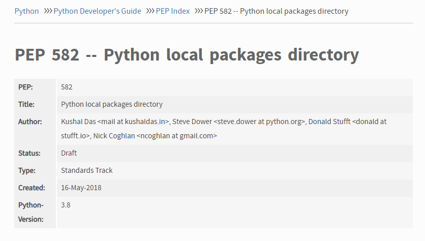 PEP 582 Package Manager - frostming